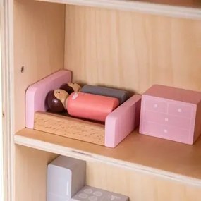 Bigjigs Toys Rozkládací domeček s příslušenstvím / od 18 měsíců