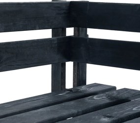vidaXL Zahradní rohová lavice z palet dřevo [44698] Barva: Černá