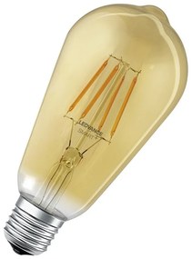 Chytrá jantarová LED zigbee stmívatelná žárovka E27 6 W EDISON, teplá bílá