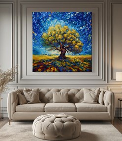 Obraz na plátně - Strom života mořské nebe FeelHappy.cz Velikost obrazu: 120 x 120 cm