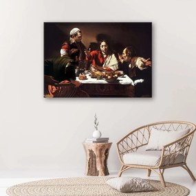 Gario Obraz na plátně Večeře v Emauzích - Michelangelo Merisi da Caravaggio, reprodukce Rozměry: 60 x 40 cm