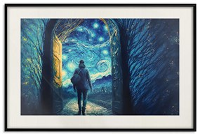 Plakát Brána do nočního světa - abstrakce inspirovaná dílem van Gogha