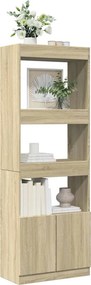 Skříň highboard dub sonoma 63 x 33 x 180 cm kompozitní dřevo 3309602