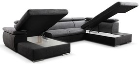 Sedací souprava COOL II | 191x343x220 cm | rozkládací + 2x úlož. prostor | LEVÁ | tmavě hnědá 04/07