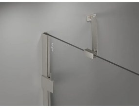 Mexen Lunar, pravostranný výklopný sprchový kout 85 x 80 cm, 8mm čiré sklo, ocelový profil, 834-085-080-97-00-P