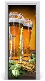 Fototapeta na dveře samolepící dvě sklenice piva 95x205 cm