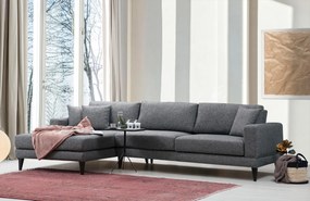 Hanah Home Rohová pohovka NORDIC tmavě šedá levá 560ARE1112
