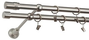 Kovová garnýže dvouřadá Cilinder stříbrná 19/19mm délka: 2,4m