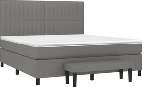 Box spring postel s matrací tmavě šedá 180x200 cm textil 3136774