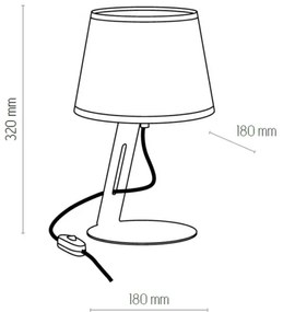 Stolní lampa GRACIA 1xE27/60W/230V bílá