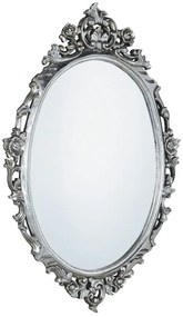 Sapho DESNA IN344 oválné zrcadlo v rámu 80x100 cm stříbrná
