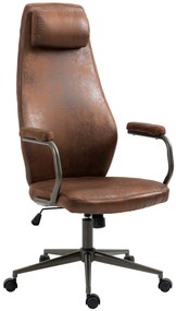 Kancelářská židle Pocatello v industriálním stylu ~ koženka - Cognac antik