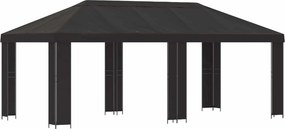 Zahradní altán 6 x 3 m Antracitová Polyester a ocel 190 gsm 3376009