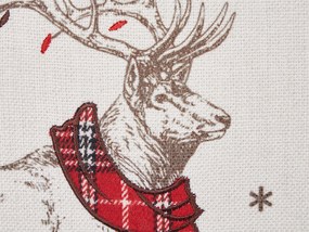 Sada 2 dekorativních polštářů s vánočním motivem 30 x 50 cm červené/bílé SVEN Beliani