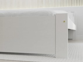 Postel IKAROS 180 x 200 cm, bílá Matrace: Matrace Coco Maxi 20 cm, Rošt: S laťkovým roštem