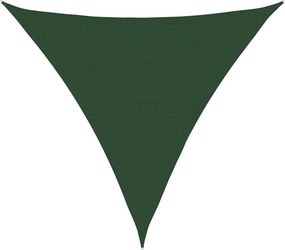Stínicí plachta 160 g/m² trojúhelník tmavě zelená 6x6x6 m HDPE 311487