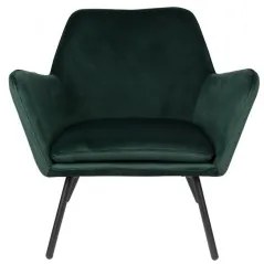 Lounge křeslo BON VELVET WHITELABEL, green White Label Living 3100099