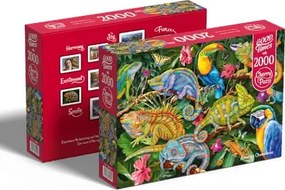 CHERRY PAZZI Puzzle Úžasní chameleoni / 2000 dílků / 100 × 70 cm
