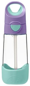 B.box Láhev na pití s brčkem 450ml Lilac pop