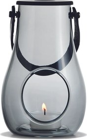 Lucerna na svíčky Design With Light 16 cm šedá
