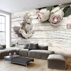 Bimago Fototapeta - Angel and Roses 350x245 cm