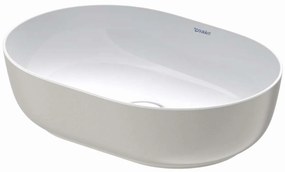 Duravit Luv - Umyvadlo na desku, 50x35 cm, bez přepadu, WonderGliss, bílá/matná šedá 03795023001