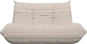 Designová dvoumístná pohovka Nua 130 cm samet béžová