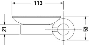 Duravit 99174600 - Nástěnná mýdlenka D-CODE levá matná černá