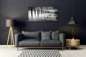 Obraz na skle Mlha Molo Architektura 140x70 cm