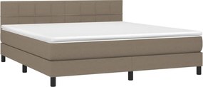 Box spring postel s matrací taupe 160x200 cm textil 3140069