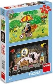 Dino Puzzle Krtkův den / 2x48 dílků / od 4 let