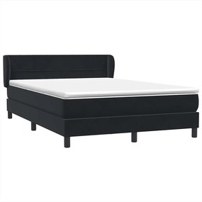 Box spring postel s matrací černá 160x210 cm samet 3317531