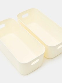 Sinsay - Sada úložných nádob 2 pack - krémová