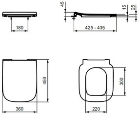 Ideal Standard i.life B - WC sedátko ultra ploché, bílá T500201