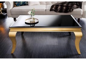 Massive home | Konferenční stolek MODERN BAROCCO GOLD 100 CM černý
