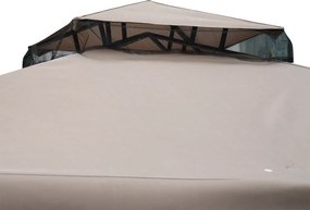Zahradní altán Outsunny 3x3 m se 4 bočními stěnami, odolný proti povětrnostním vlivům, kov a polyester, ideální pro zahradní párty a akce, šedý | Aos…