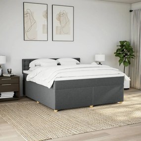 Box spring postel s matrací tmavě šedá 180x200 cm textil 3286774