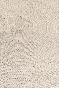 Krémový oboustranný/ručně tkaný jutový kulatý koberec ø 100 cm Braided – Hanse Home