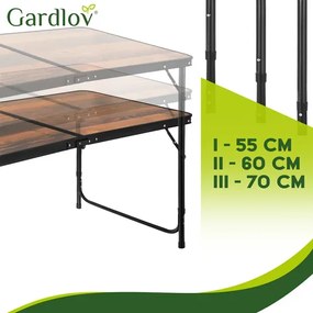 Skládací zahradní stůl Gardlov + 4 židle