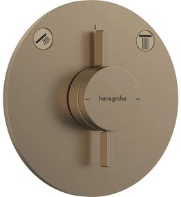 Hansgrohe DuoTurn S Podomítková baterie dvoucestná, kartáčovaný bronz 75418140