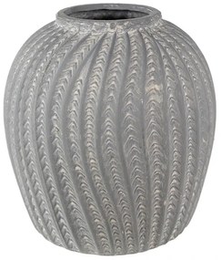 Šedá cementová dekorativní váza M – 20x20 cm