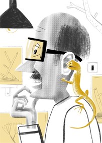 Milan Starý | Chovatel Rám: Dubový, Velikost: 100 x 70 cm