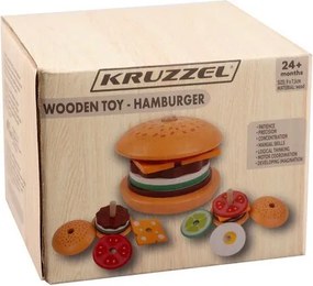 Montessori dřevěný hamburger Kruzzel 22673