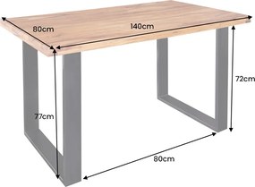 Designový jídelní stůl Thunder 140 cm sheesham
