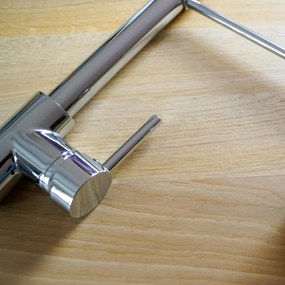 Gamma Solid, stojánková dřezová baterie s elastickou výlevkou, chromová, GMA-BSL-CH