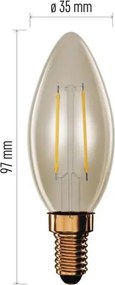 EMOS LED žárovka svíčka Filament 2,5W E14 Z53012