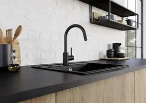 Blanco Mida S - Dřezová baterie s výsuvnou koncovkou matná černá