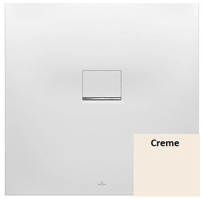 VILLEROY & BOCH Villeroy Boch Square INFINITY - Sprchová vanička, 90x90cm, Quaryl®, Creme, VB UDQ9090SQI1V2S