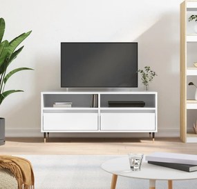 vidaXL TV skříňka 100 x 34,5 x 44,5 cm kompozitní dřevo [831230] Barva: bílá s vysokým leskem