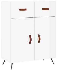 Skříň highboard lesklá bílá 69,5 x 34 x 180 cm kompozitní dřevo,  3198507